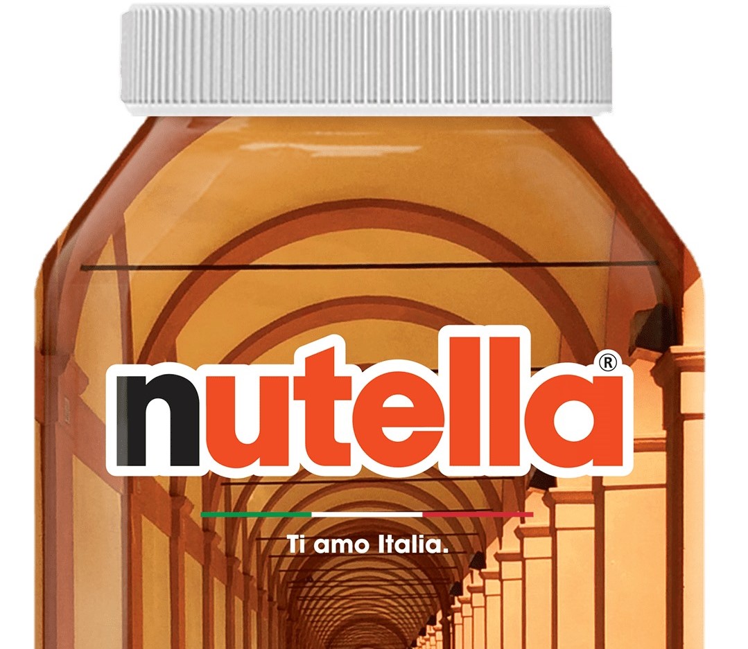 I portici di Bologna sui barattoli di Nutella - BoLOVEgna